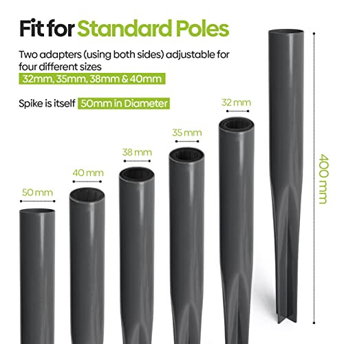 Rotary Washing Line Spike - Heavy Duty Powder Coated Metal Ground Spike ...