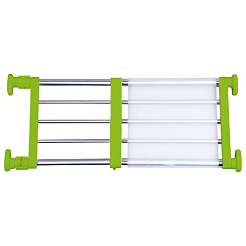 Hershii Closet Tension Shelf & Rod Expandable Metal Storage Rack ...