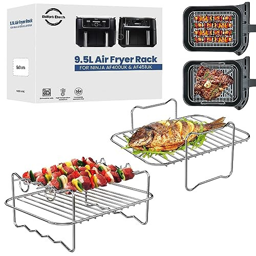 Ninja AF451UK Air Fryer Racks for 9.5L Ninja Dual air Fryer - Large ...
