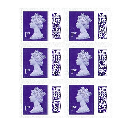 1st Class Stamps (6 Pack) - Self Adhesive UK Letter Postage Stamps for ...