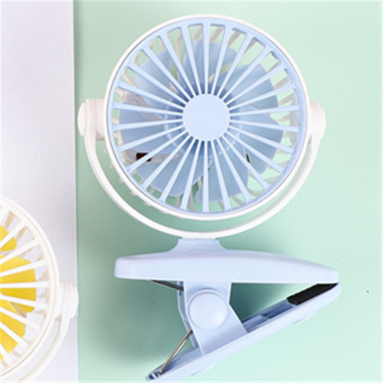 (Blue) Usb Multifunctional Portable Clamp Fan Light Plastic Blades ...