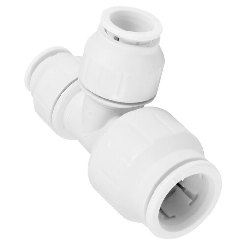 JG Speedfit White Plastic Reducing Tee - 28mm x 22mm x 28mm on OnBuy