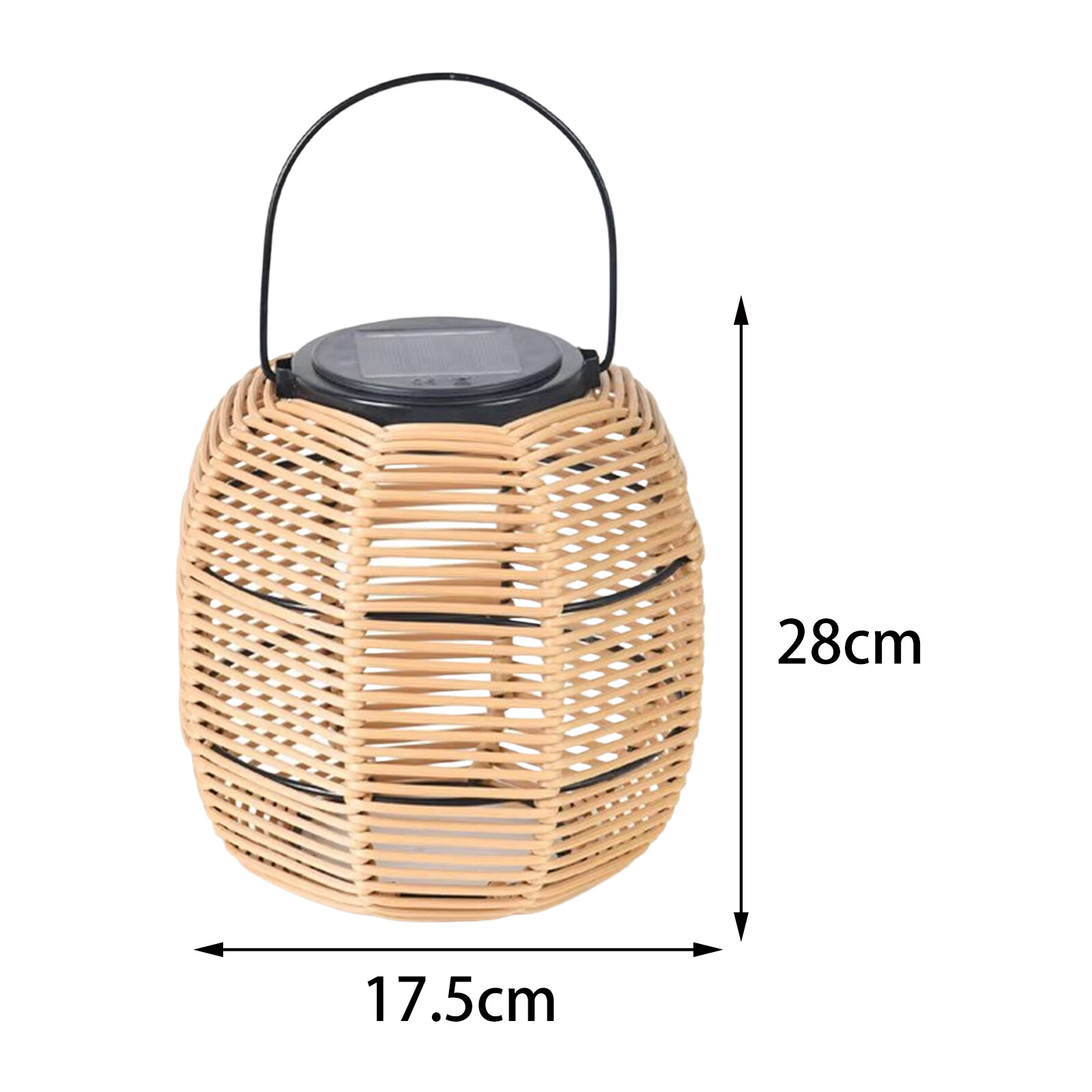 Outdoor Solar Lantern Hanging Lights Outdoor Tabletop Lamp Rattan ...