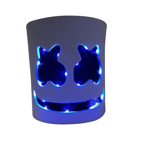 (Blue) Marshmello Led Mask Dj Cosplay Helmet Marshmello Costume Mask ...