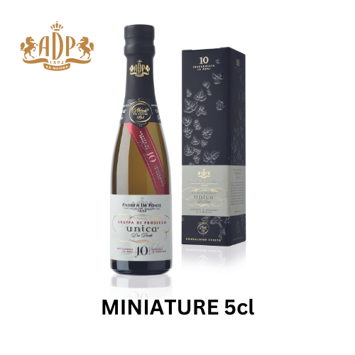 Andrea Da Ponte Miniature Unica Grappa of Prosecco 10 years old 40% 5cl ...