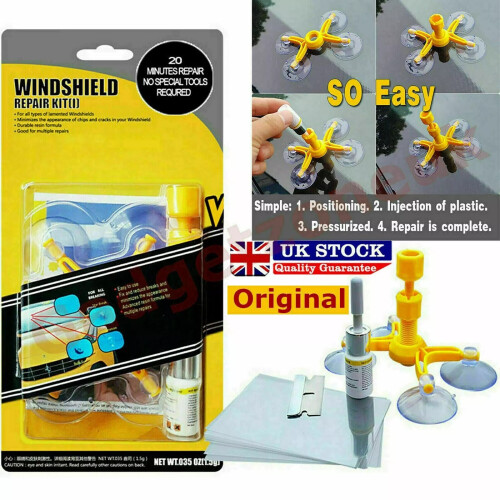 Windshield Repair Kit Fix Glass Chip Windscreen Wind Crack Car Screen ...