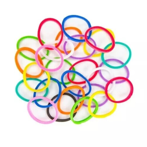 1000 Mini Multicolor Hair Elastics Small Rubber Bands Braiding Plaits ...