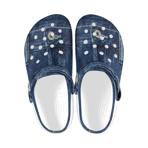 (Blue denim classic jeans texture _5283) Garden Clogs Shoes for Mens ...