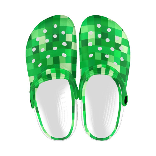 (Creeper pattern Minecraft Style_22206) Garden Clogs Shoes for Mens ...