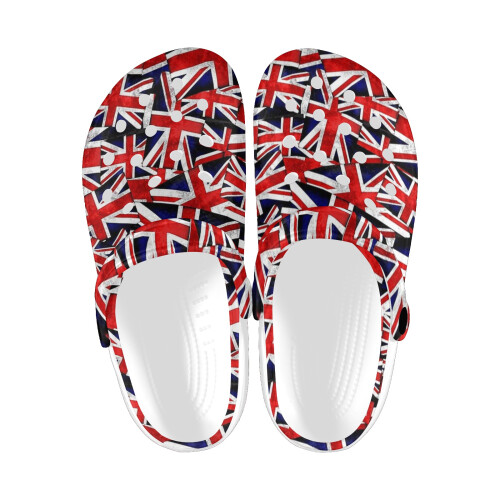 (Union Jack British England UK Flag _22930) Garden Clogs Shoes for Mens ...