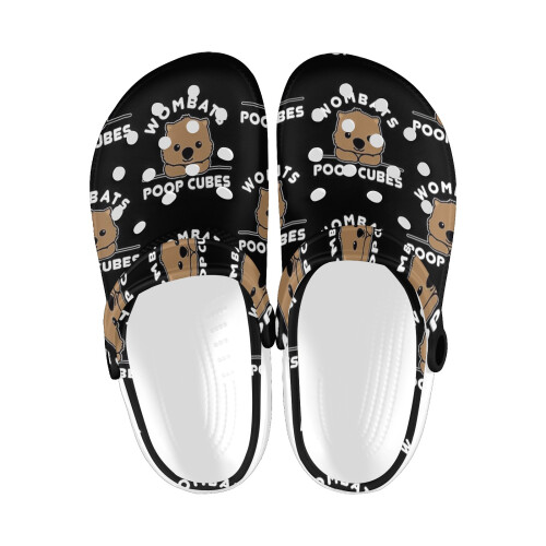 (Wombats Poop Cubes, Cute Kawaii Wombat Quote_7270) Garden Clogs Shoes ...