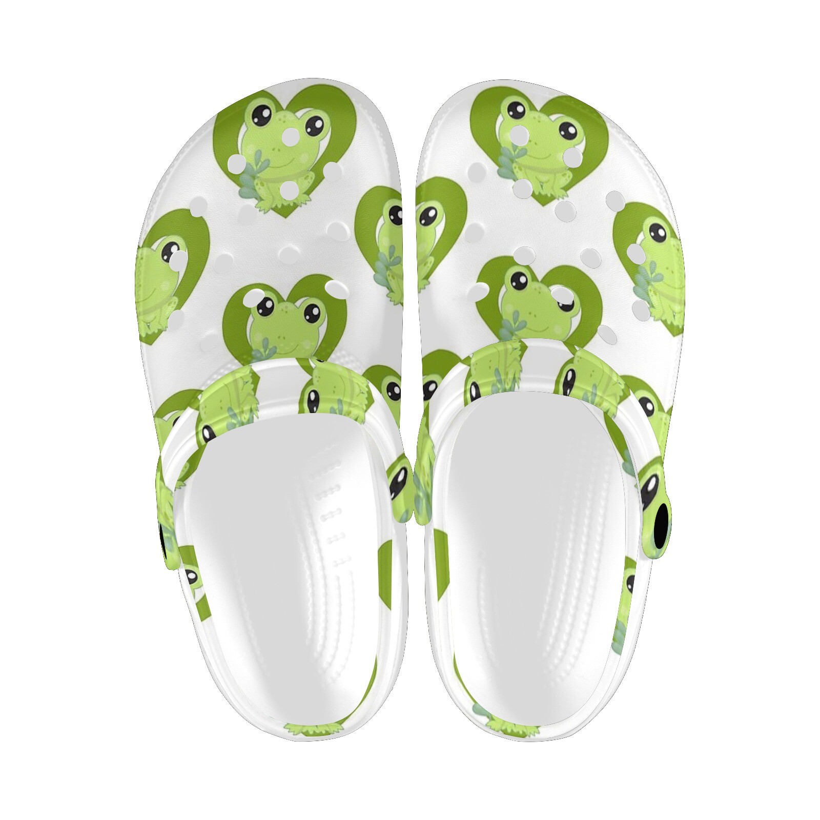 (Cute Frog Lover Heart_7114) Garden Clogs Shoes for Mens & Womens ...