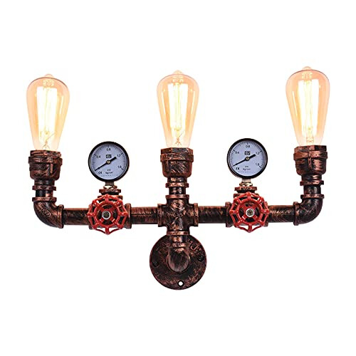 Antique Wall Light Industrial Wall Sconces Water Pipe Wall Lighting ...