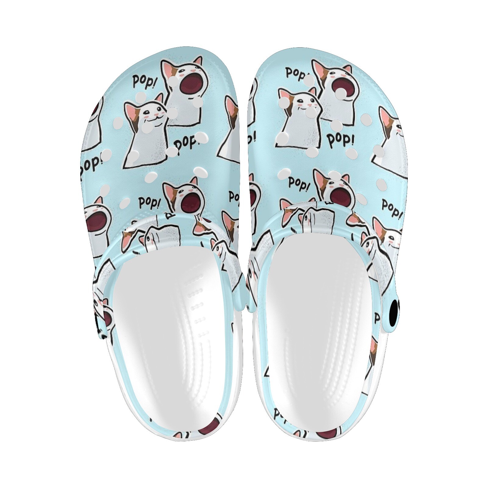 (Pop Cat Meme PopCat Popping Cat_9172) Garden Clogs Shoes for Mens ...