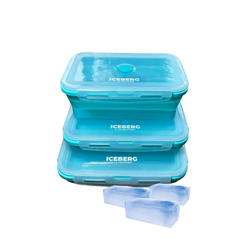 Ice Bath Ice Blocks Maker - 3 Pack | 40oz/1200ml Cube Trays Containers ...