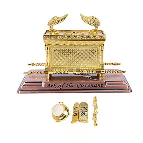 The Ark of the Covenant Replica Gold Plated Statue with Contents, Aaron ...