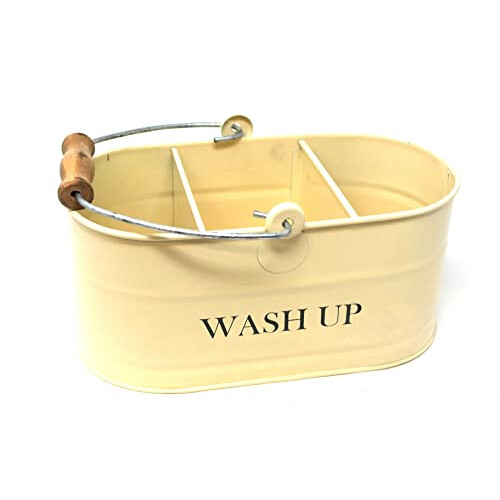 Cornish Cream Colour Kitchen Sink Enamel Washing up Sink Tidy | Sink ...