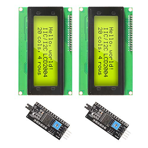 2PCS IIC I2C TWI Serial LCD 2004 20x4 Green Backlight Module with I2C ... 2PCS IIC I2C TWI Serial LCD 2004 20x4 Green Backlight Module with I2C ...