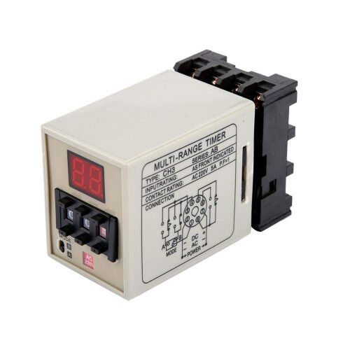 Dual Mode Delay Timer Relay 0.01S-99H Digital LED Display 12/24/110/220/380V, Automatic Control ...