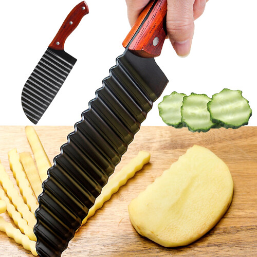 Potato Crinkle Cutter Chip Cutter Stainless Steel Wave Knife Potato ...