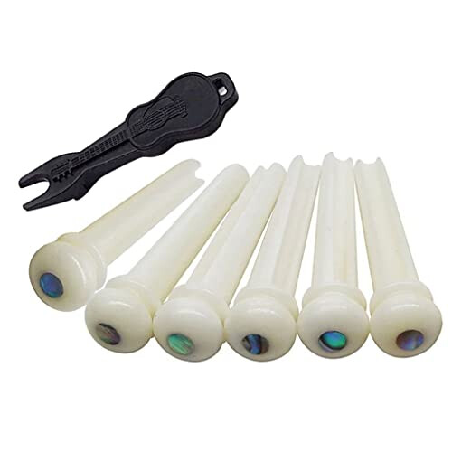 Guitar Bridge Pins,Bone Bridge Pins With Abalone Dot for 6 String ...