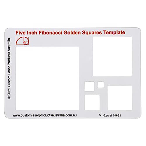 5 inch Clear Plastic Fibonacci Golden Ratio Squares Drawing Template ...