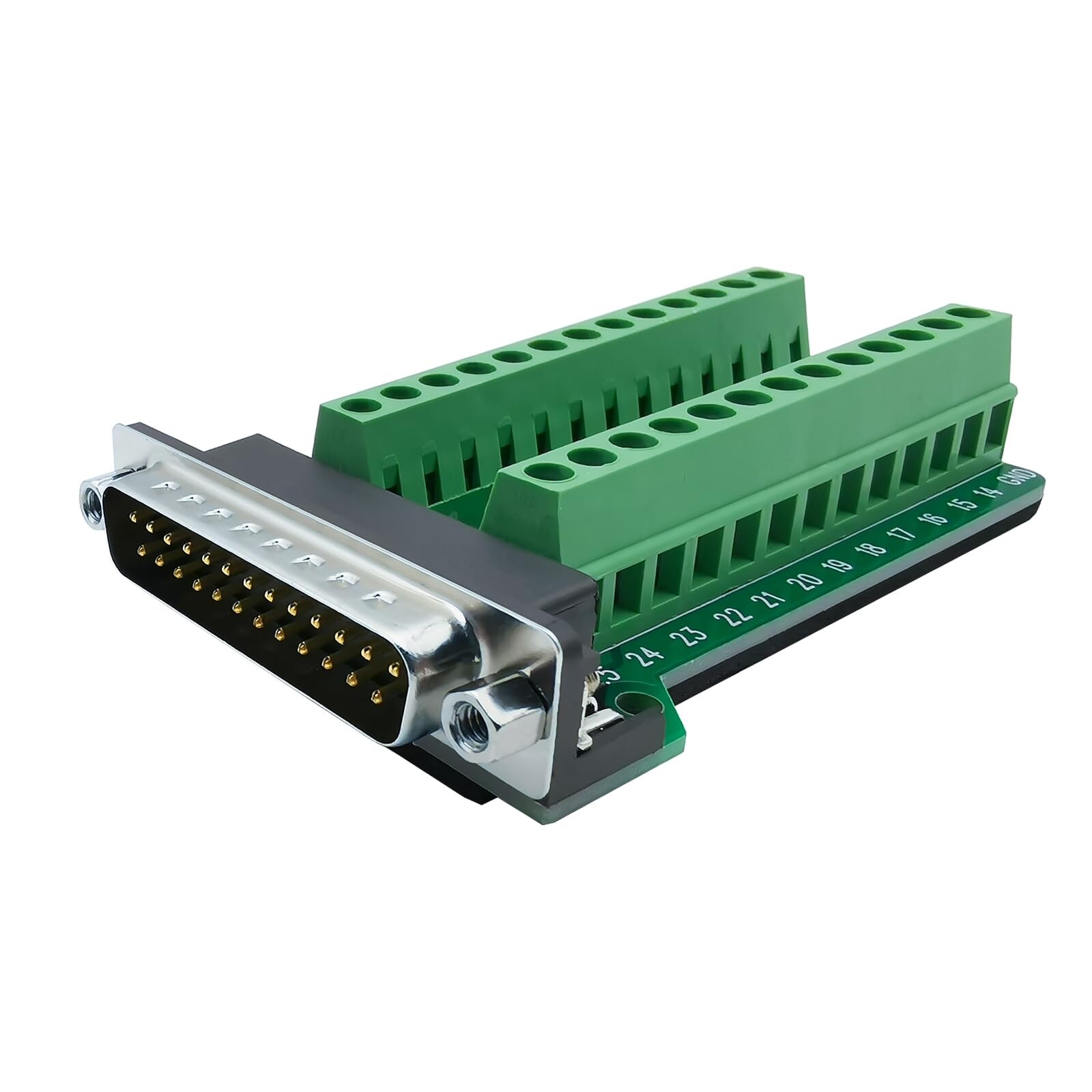 DB25 Breakout Board,DB25 Male Terminal D-SUB DB25-G2 Male 25Pin Plug ...