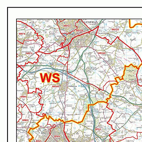 Coventry - CV - Postcode Wall Map - Plastic Coated on OnBuy