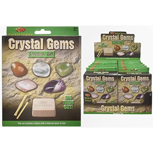 World of Science Crystal Gems Digging Kit | Science Kit | Excavation ...