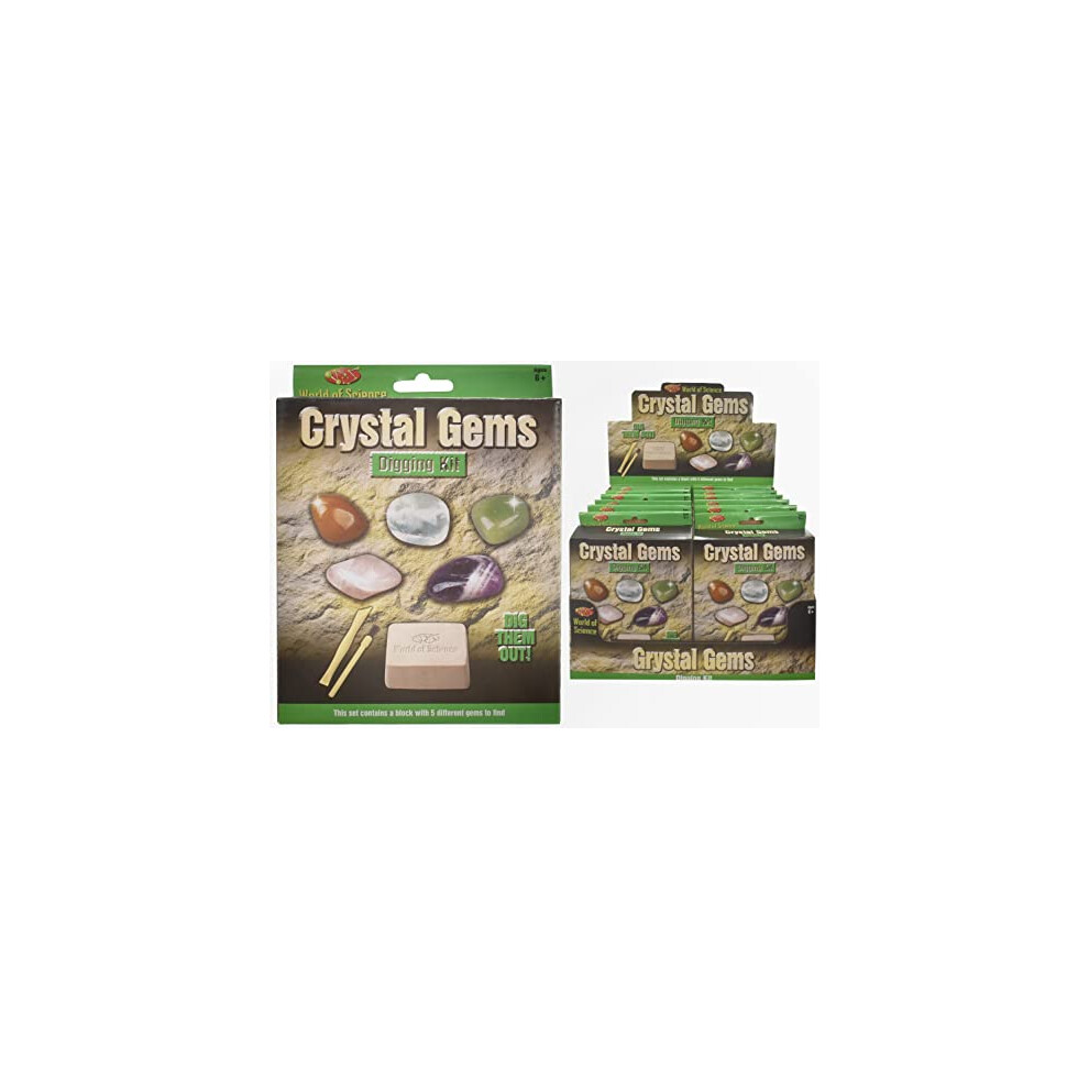 World of Science Crystal Gems Digging Kit | Science Kit | Excavation ...