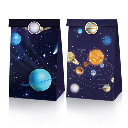 12Pack Outer Space Party Bags Space Candy Favor Bags with Stickers ...