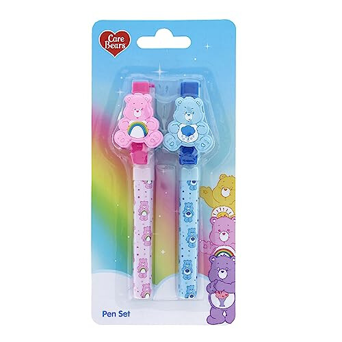 Care Bears Ballpen Set | 2 x Blue Pen with Topper | Pen Set | Care Bear Gifts | Care Bears Gifts ...