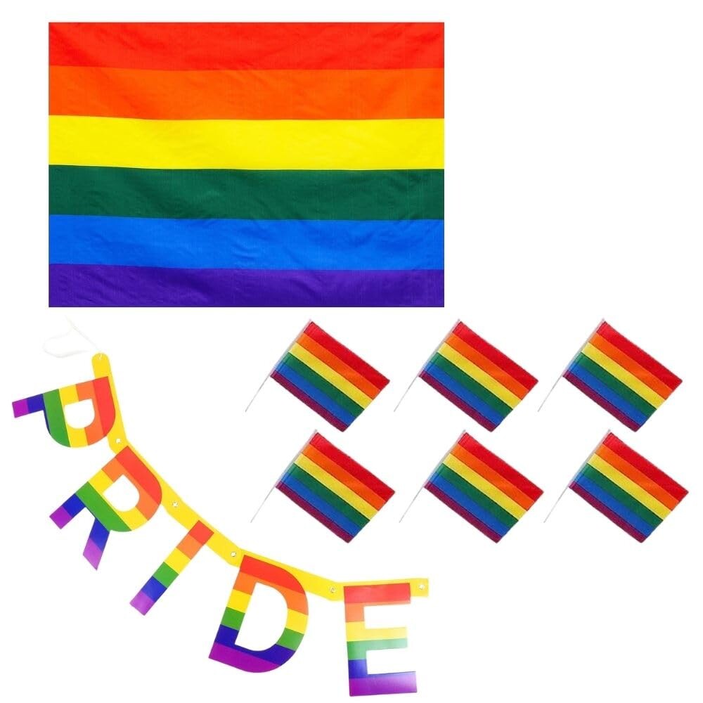 Toyland 8 Piece Pride Decorations Set – LGBTQ+ Party Accessories – 2 ...