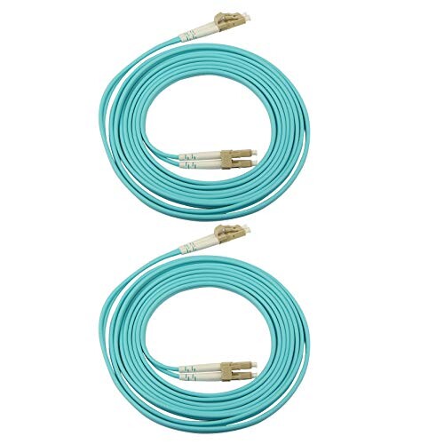 2PCS LC to LC OM3 Fibre Patch Cable Multimode (LSZH) 50/125 10G Duplex ...