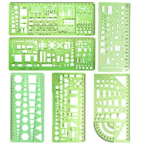Measuring Template Stencil 6 Pcs Circle Drawings Templates Plastic ...