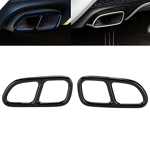 For Benz CLA SLK R172 SL R231 2pcs Stainless Steel Exhaust Tip Trim ...