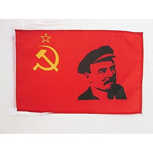 USSR with Lenin Flag 18'' x 12'' cords - Soviet Union communist SMALL ...