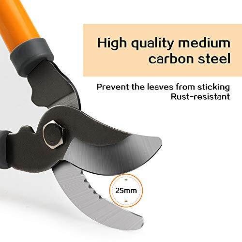 Bypass Loppers 38.5CM,SK5 Sharp Blades with Non-Stick Coating,Used to ...
