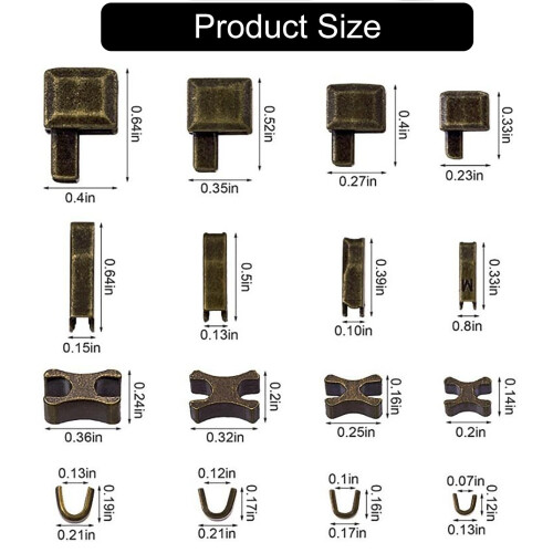 60 PCS Zipper Repair Kit Zipper Head Replacement Zip Stopper Metal ...