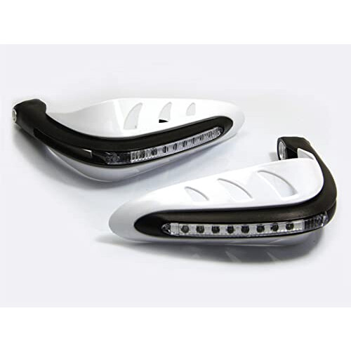 Motorcycle Handguards with LED Daytime Running Lights | Wind Deflectors ...