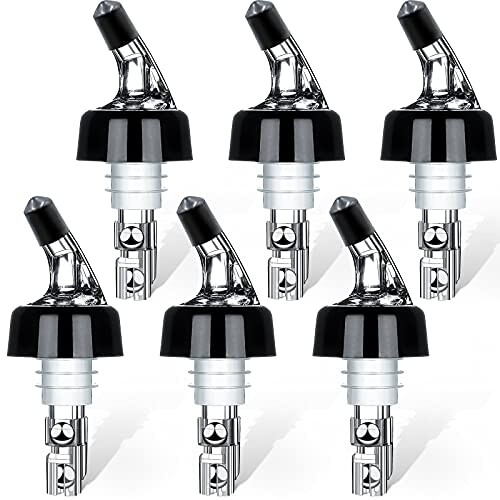 Measured Liquor Bottle Pourers for Spirits 30ml Set of 6 Clear Quick ...