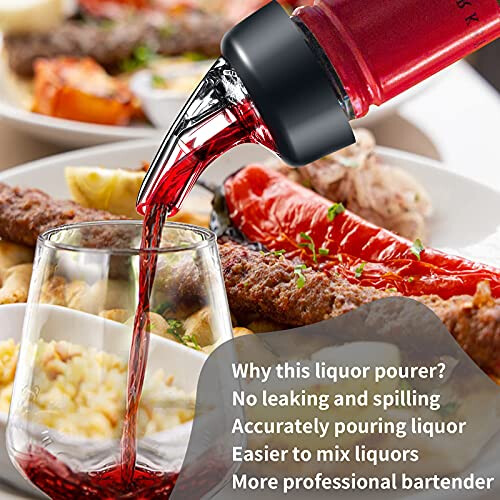 Measured Liquor Bottle Pourers for Spirits 30ml Set of 6 Clear Quick ...