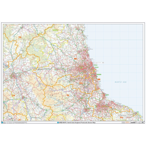 Postcode Sector Map - (S16) - North East England - Wall Map-Paper on OnBuy