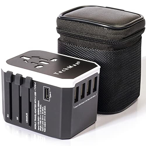 Universal Travel Adapter Plug Worldwide Power All in One Adapter with 4 ...