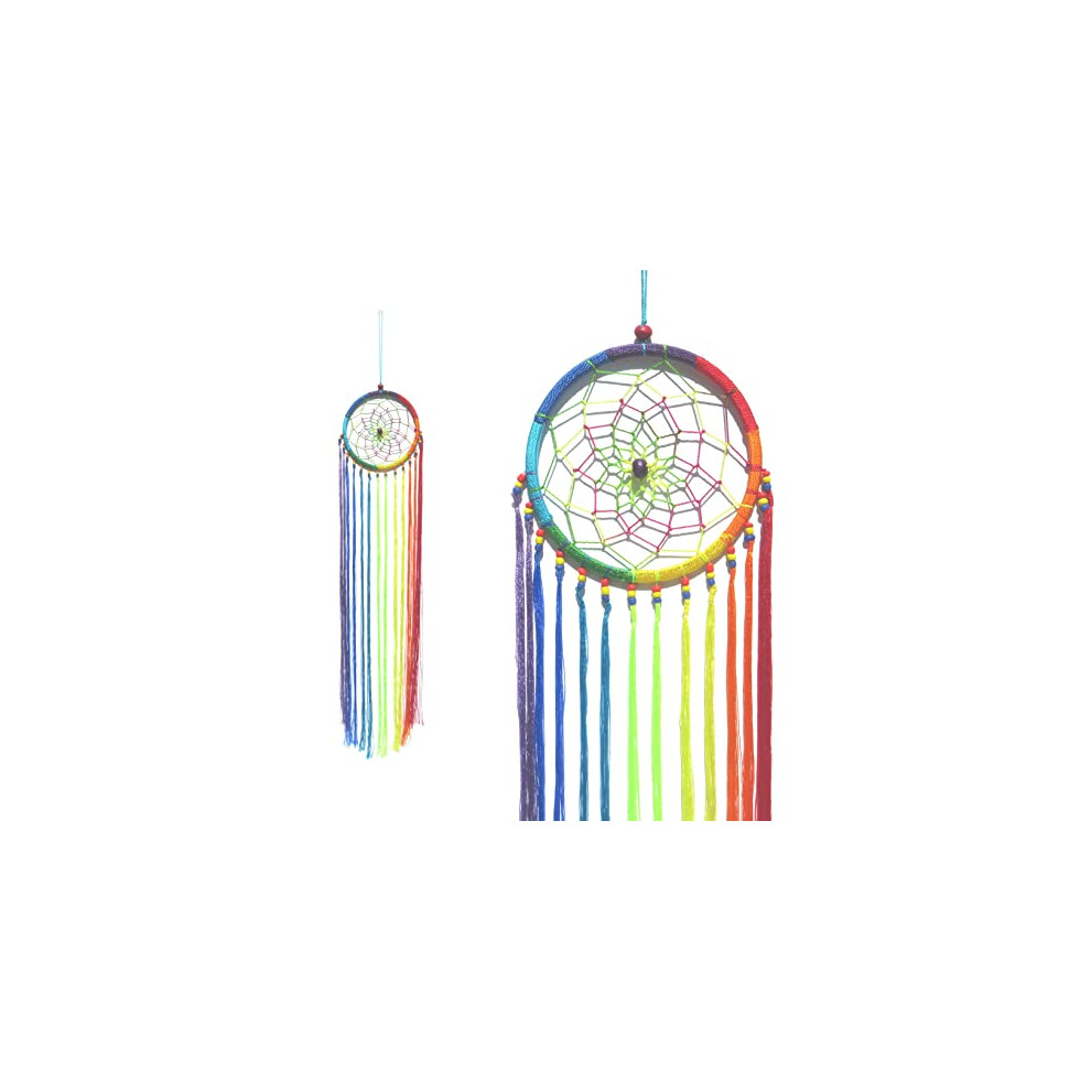 Long Threaded Rainbow Dream Catcher on OnBuy