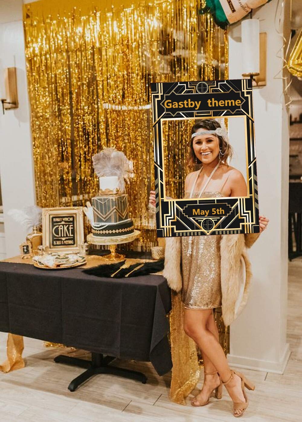 Luxury Art Deco Party Photo Booth Prop Frame 1920s Great Gatsby Photo ...