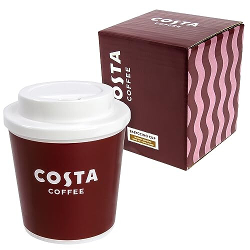 Costa Coffee Babyccino Kids Travel Mug - Small Reusable Plastic Coffee ...
