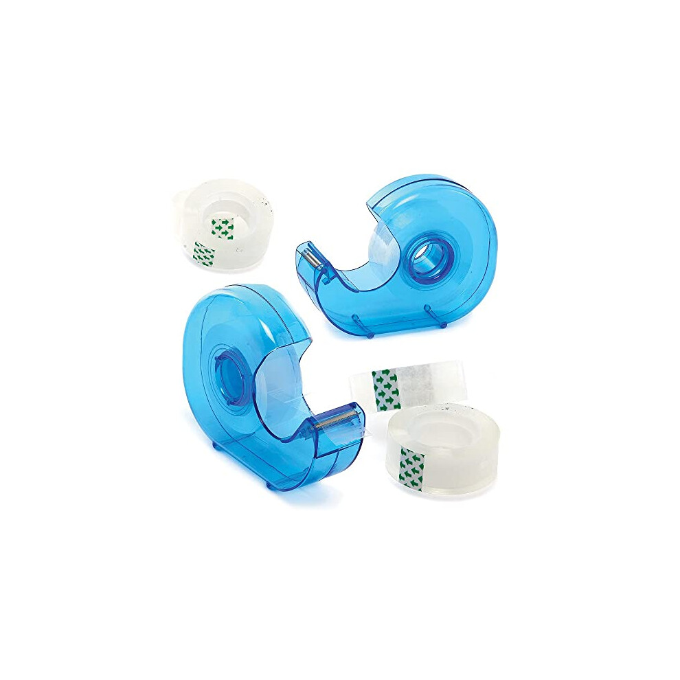 FX542 Mini Tape Dispensers and Tape Rolls Pack of 2 Sticky Tape Dispenser for Kids School Supplies Clear Adhesive Tape on OnBuy
