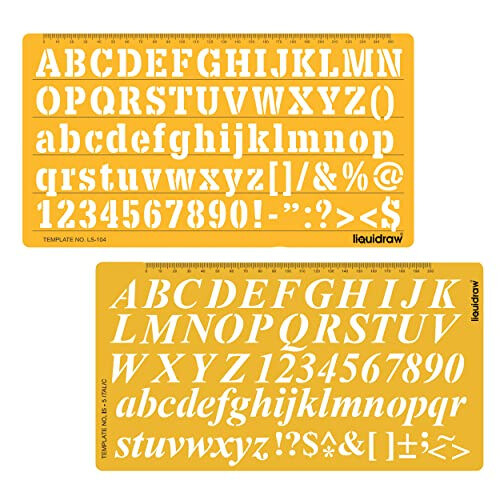 Letter Stencils for Calligraphy Crafts Bold Italic English Lettering ...