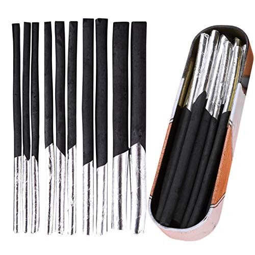 10pc Willow Vine Charcoal Sticks with Metal Box Compressed Charcoal ...